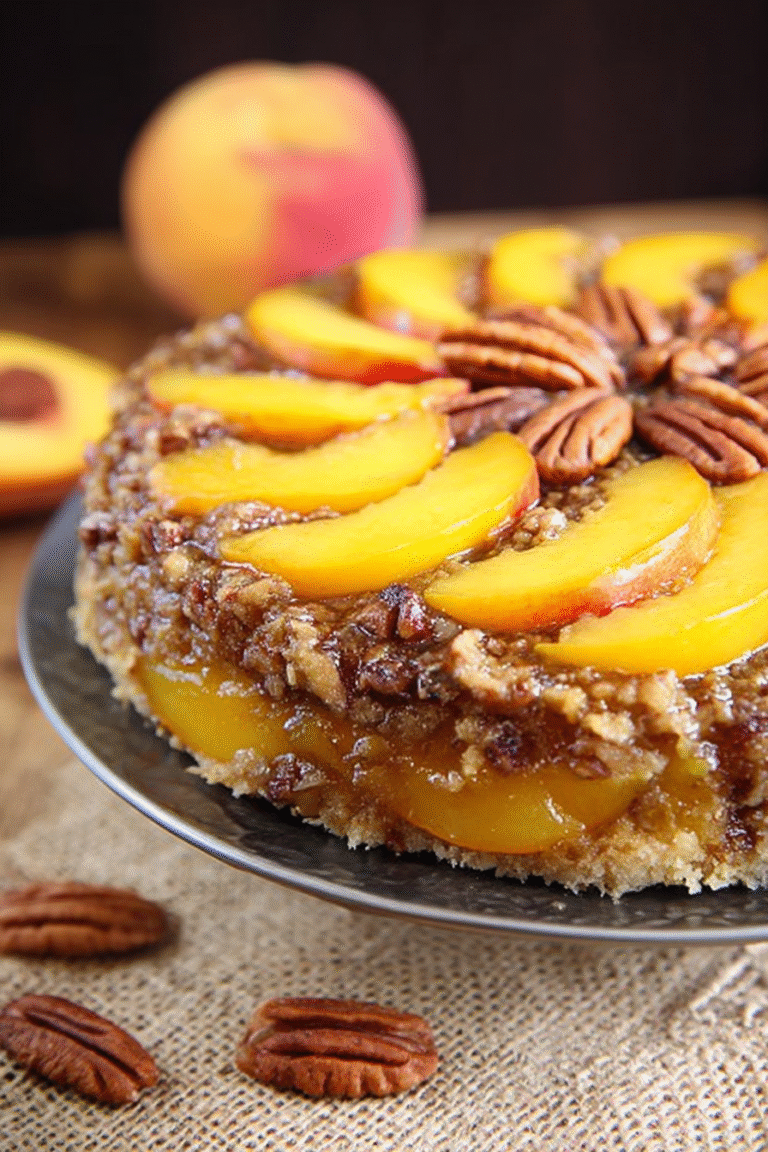Golden Peach Pecan Delight: Crispy golden perfection – Tessa Tastes