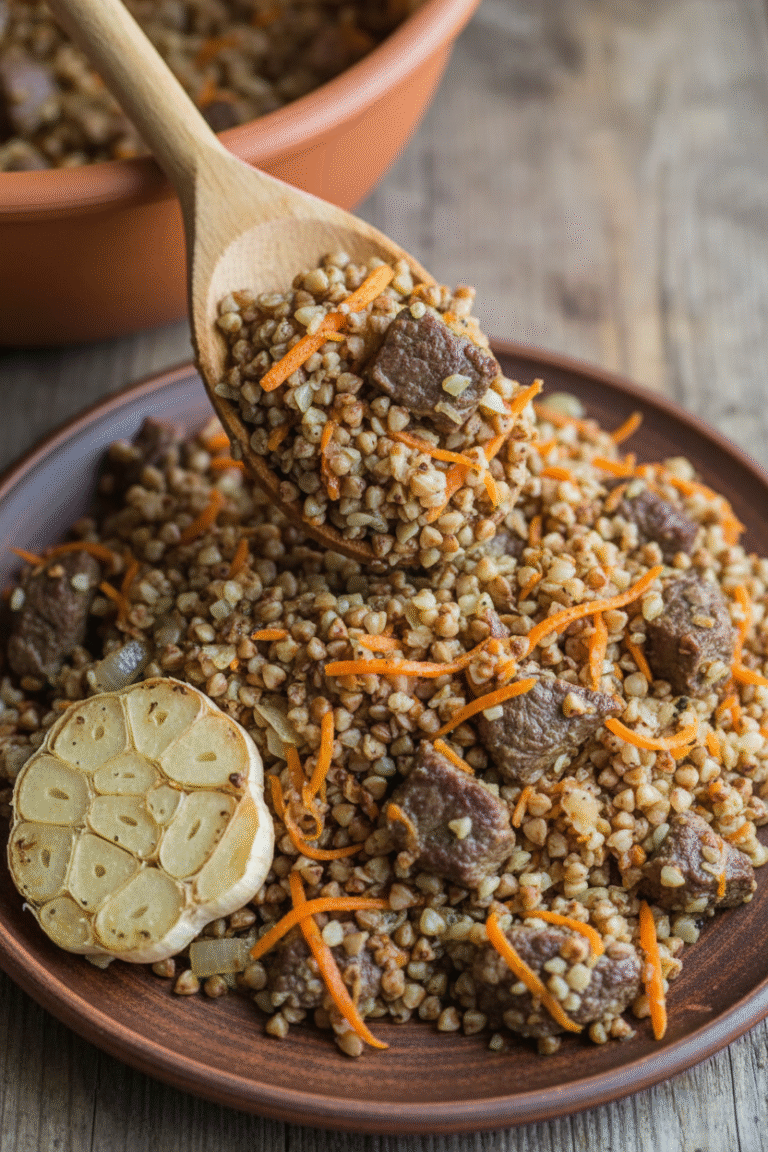 Buckwheat and Beef Pilaf Recipe – Tessa Tastes