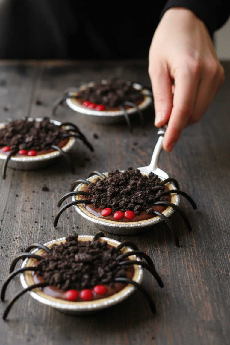 Chocolate Pudding Pie Spider Recipe – Tessa Tastes