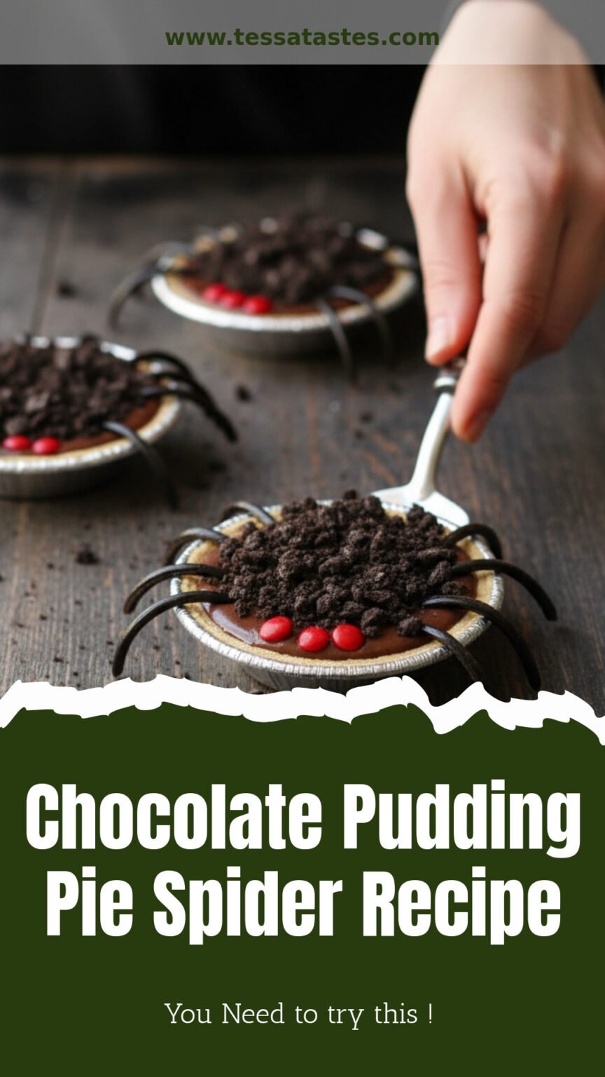 Chocolate Pudding Pie Spider Recipe – Tessa Tastes