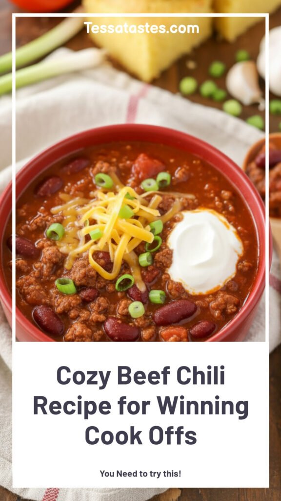 Cozy Beef Chili Recipe for Winning Cook Offs – Tessa Tastes