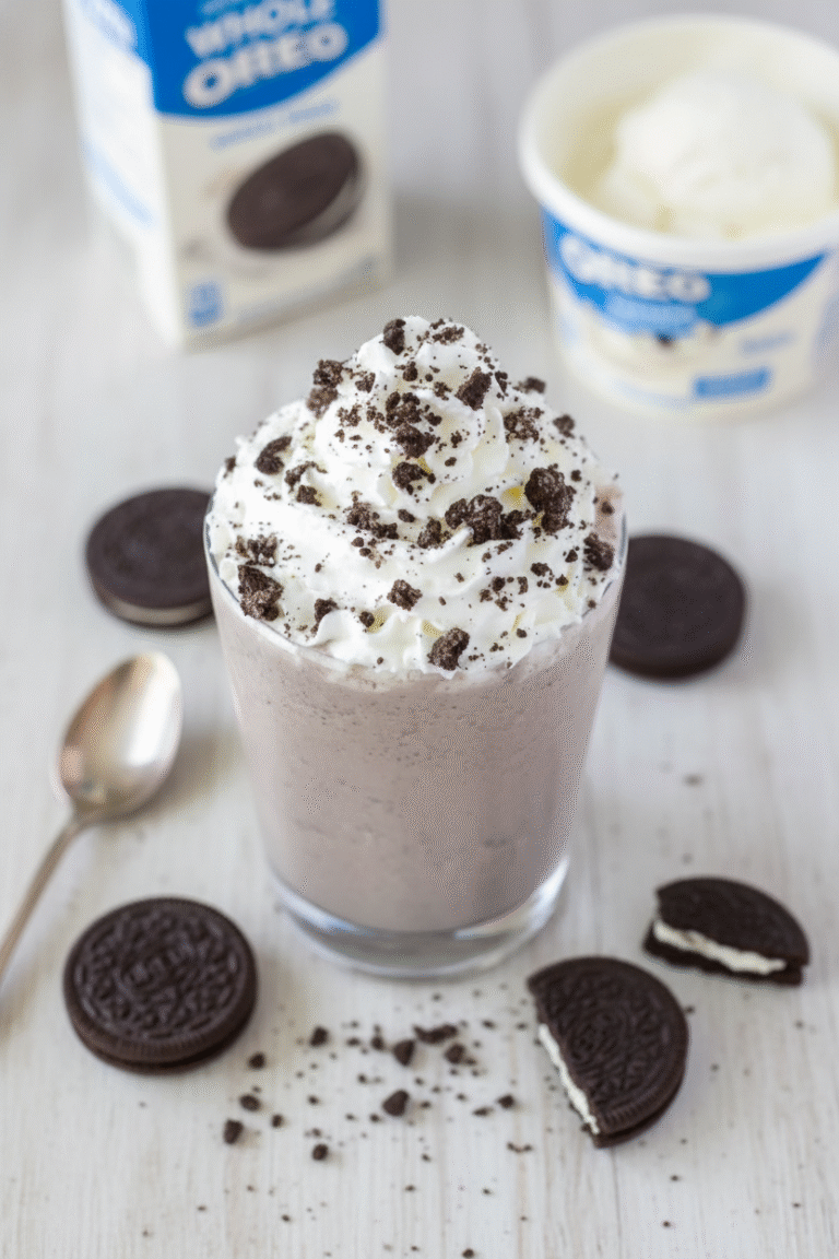 Creamy Oreo Milkshake Recipe – Tessa Tastes
