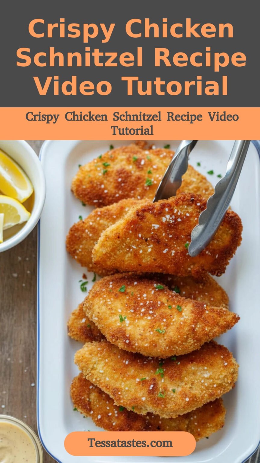 Crispy Chicken Schnitzel Recipe Video Tutorial – Tessa Tastes