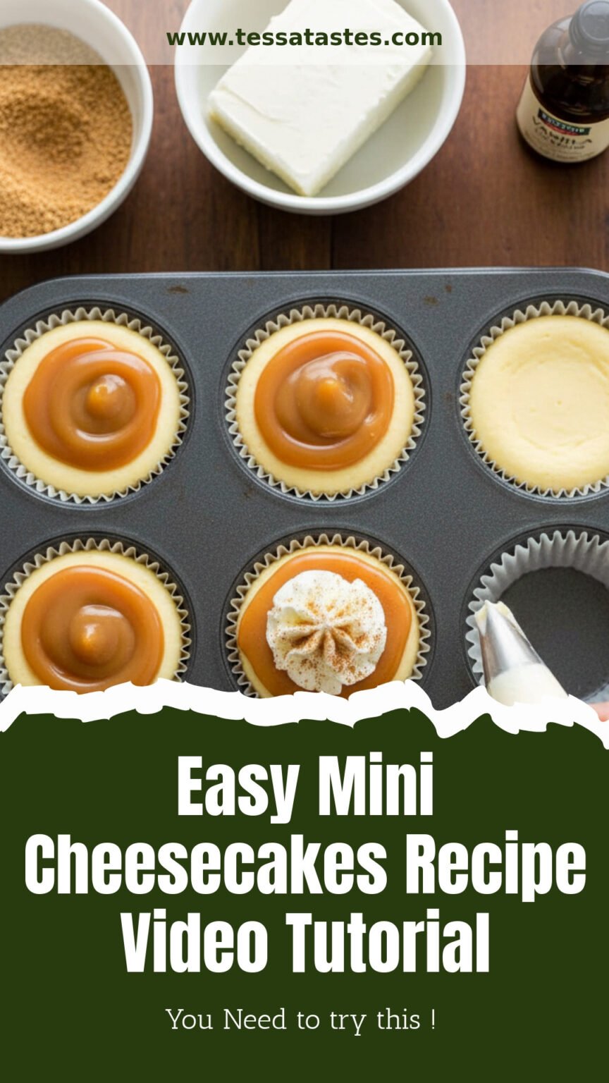 Easy Mini Cheesecakes Recipe Video Tutorial – Tessa Tastes