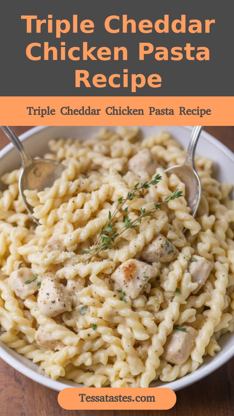 Triple Cheddar Chicken Pasta Recipe – Tessa Tastes